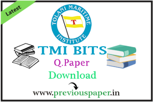 TMI BITS Solved Previous Question Papers - 2023, 2022, 2021
