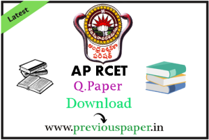 APRCET Previous Question Papers 2023, 2022, 2021 PDF Download